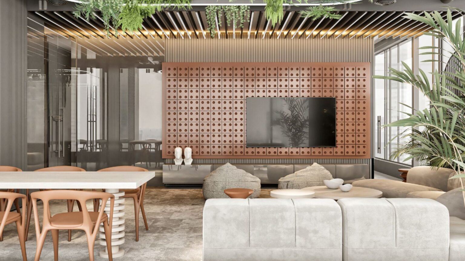 How To Design Cafeteria Lounge Zones in Offices - GoodHouse Interior